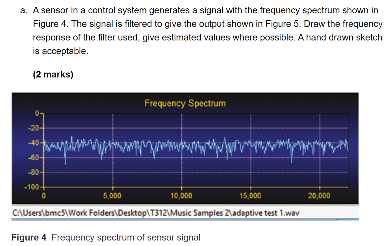 Solved a. A sensor in a control system generates a signal | Chegg.com