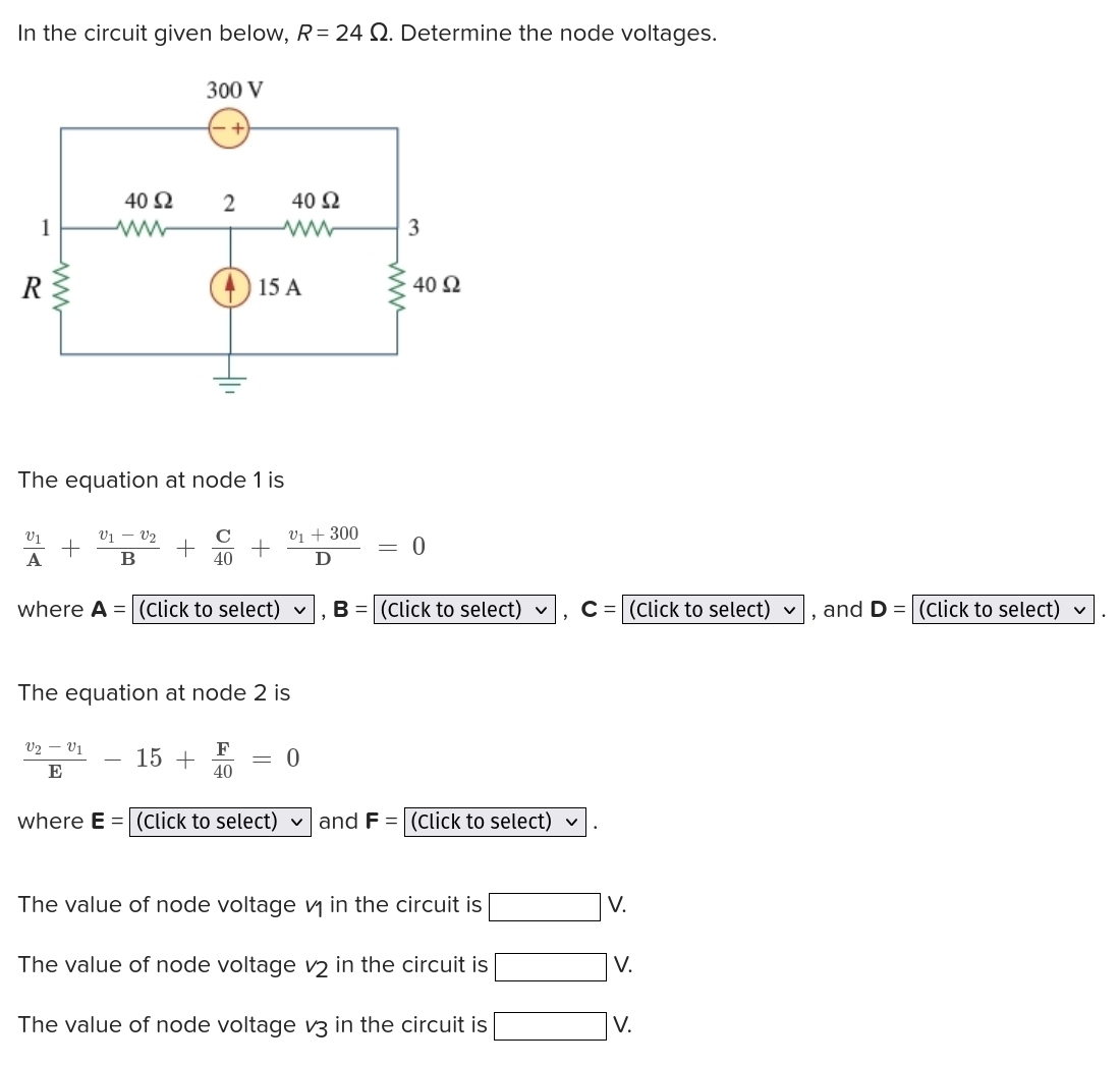 Solved In the circuit given below, R=24Ω. ﻿Determine the | Chegg.com