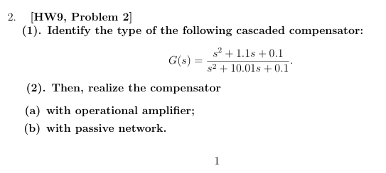 Solved [HW9, ﻿Problem 2](1). ﻿Identify the type of ﻿the | Chegg.com