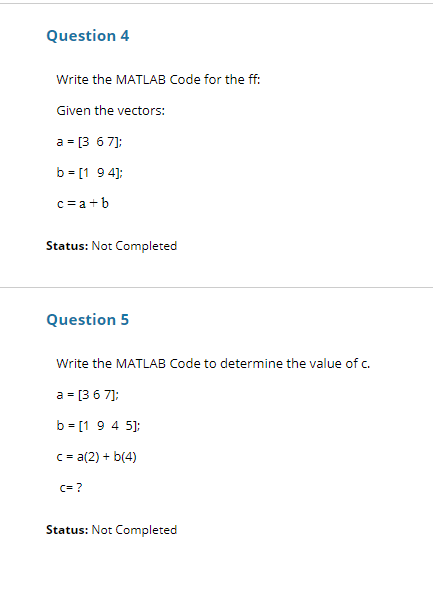 Solved Show The Screenshot Of Matlab In Every Question And 