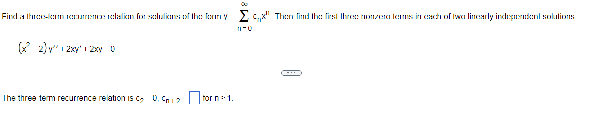 Solved 00 Find A Three Term Recurrence Relation For