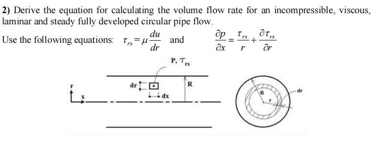 Solved 2) Derive the equation for calculating the volume | Chegg.com