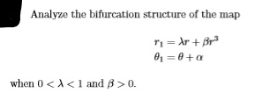 Solved Analyze the bifurcation structure of the map | Chegg.com