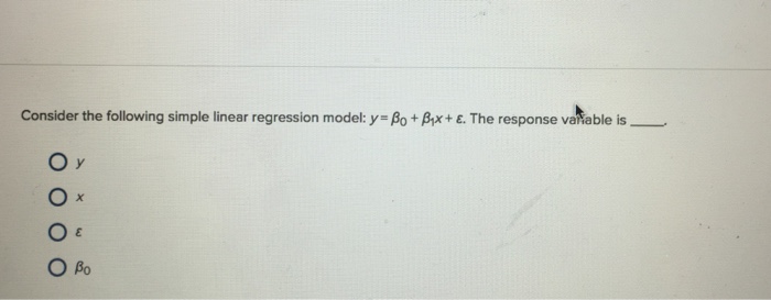 Solved Consider the following simple linear regression | Chegg.com