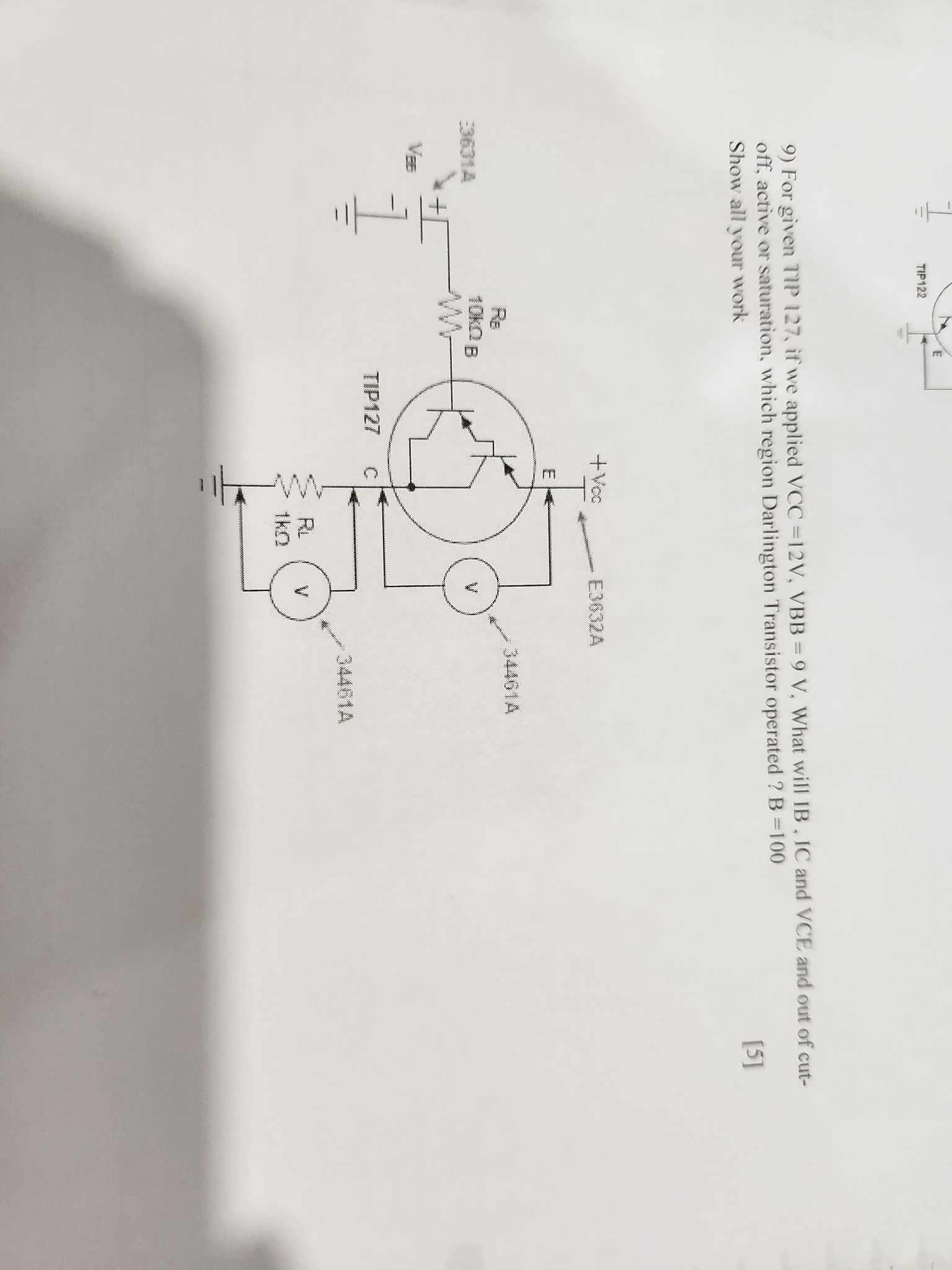 Solved Please solve these using IB=(Vbb-Vbe)/RB IC = | Chegg.com
