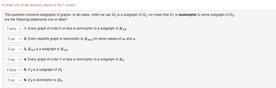 Solved This question concerns subgraphs of graphs. In all | Chegg.com