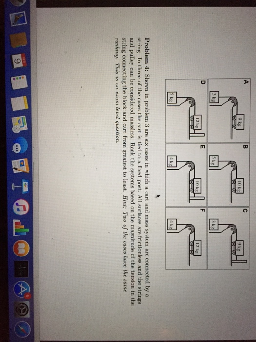 Solved Shown in problem 3 are six cases in which a cart | Chegg.com