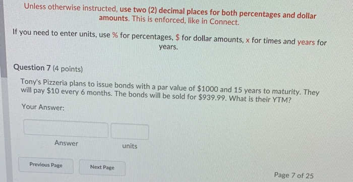 Solved Unless otherwise instructed, use two (2) decimal | Chegg.com