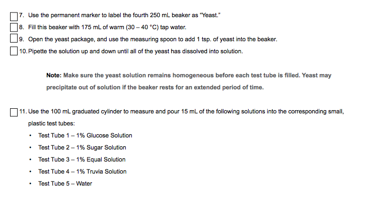EXPERIMENT 1: FERMENTATION BY YEAST Yeast cells | Chegg.com