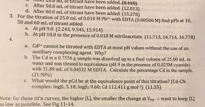 Solved Example Titration of 1. Consider the titration of | Chegg.com