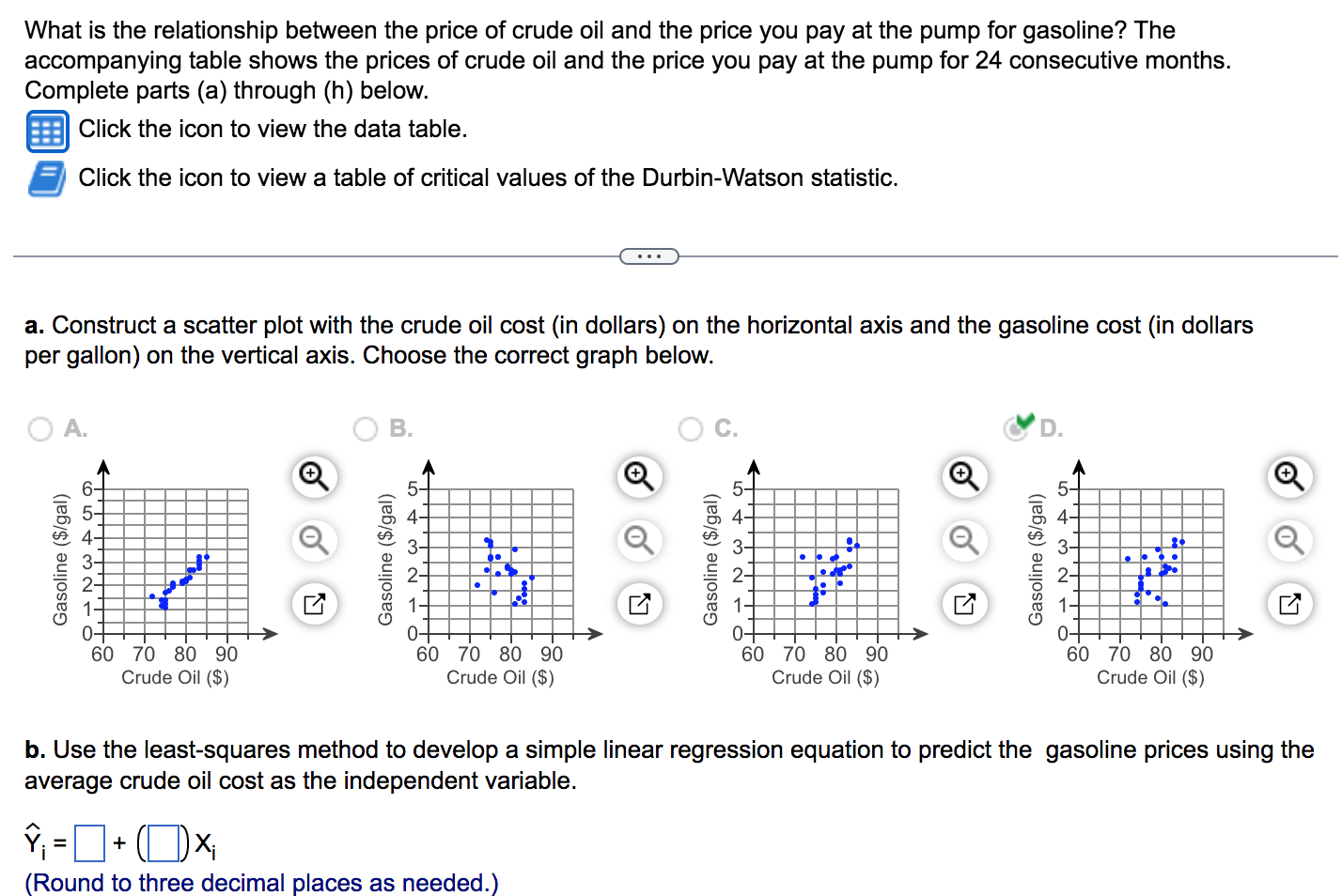Solved What is the relationship between the price of crude | Chegg.com