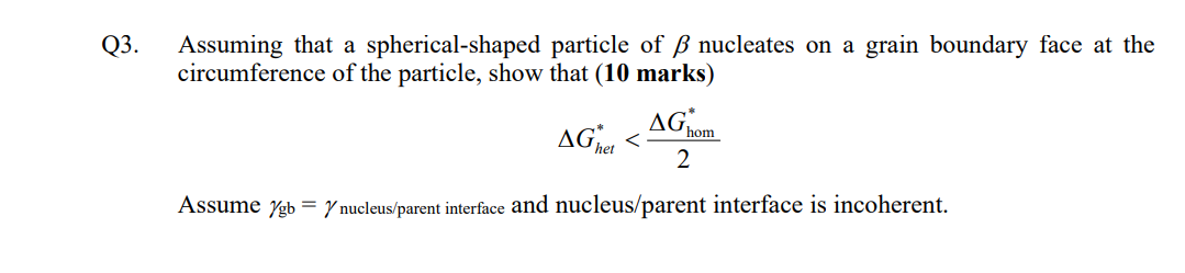 Q3. Assuming that a spherical-shaped particle of ß | Chegg.com