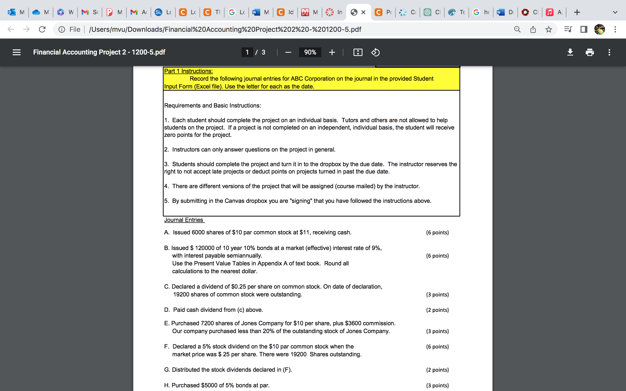 Solved Part 1 Instructions: Record the following journal | Chegg.com