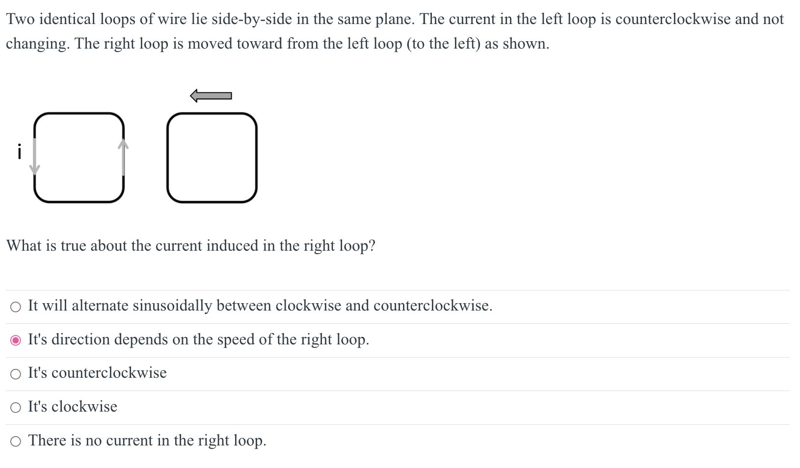Solved Two identical loops of wire lie side-by-side in the | Chegg.com