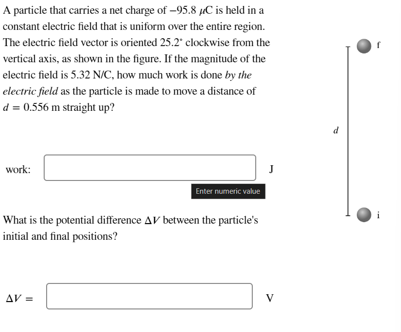 Solved What is the potential difference ΔV ﻿between the | Chegg.com