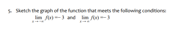 Solved 5. Sketch the graph of the function that meets the | Chegg.com