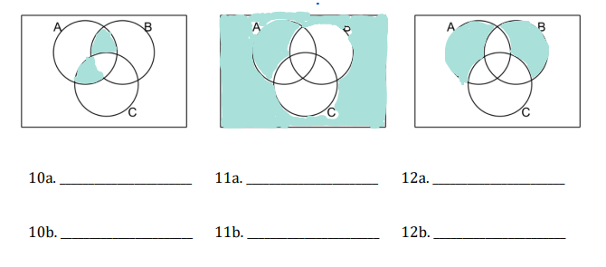 Solved Write TWO expressions (set names) that represent the | Chegg.com