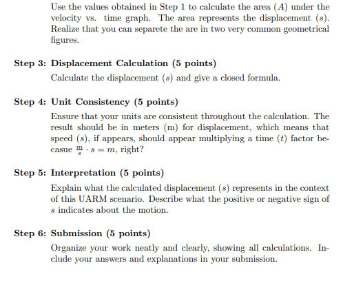 Solved Objective Calculate displacement in a UARM scenario | Chegg.com
