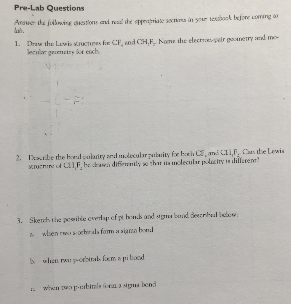 Solved Pre-Lab Questions Answer the following questions and | Chegg.com