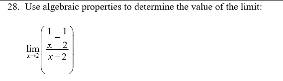 Solved 28. Use algebraic properties to determine the value | Chegg.com