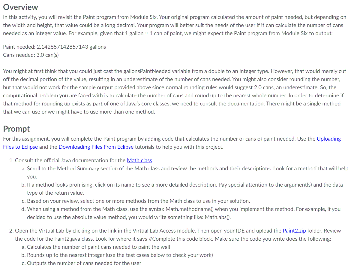 Solved Need help on my Paint2 java assignment. My outputs | Chegg.com