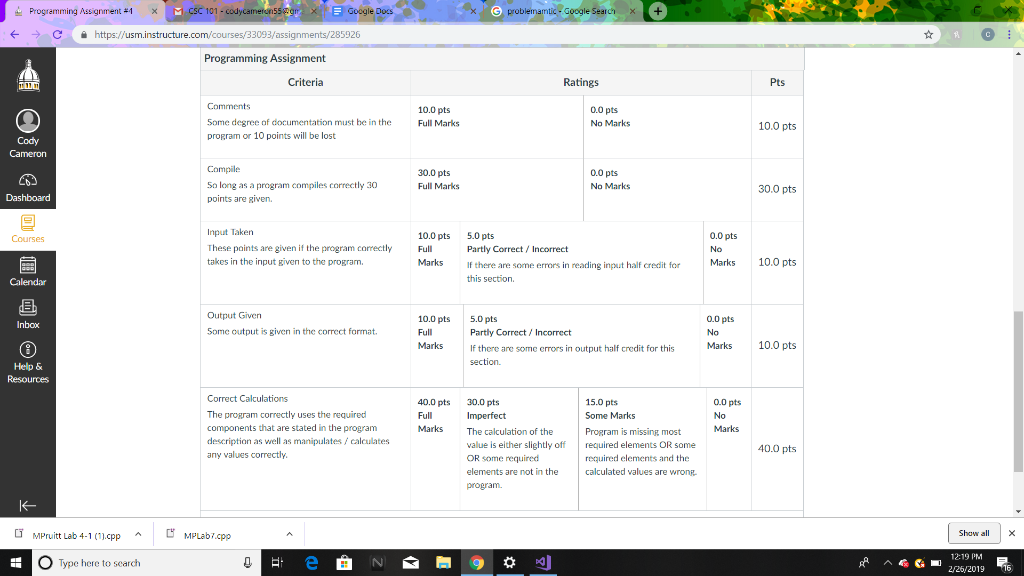 Solved Programming Assignment #1 -CSC 101 Google Dos | Chegg.com