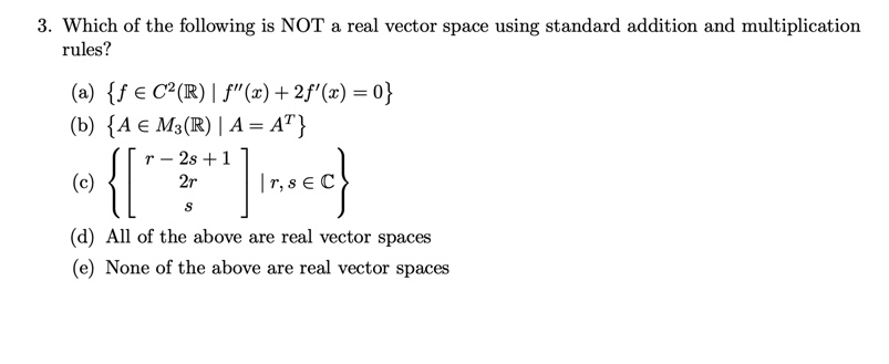 Solved Select the correct answer for question 3:Which of the | Chegg.com