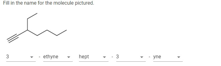 Solved Fill in the name for the molecule pictured. 3 - | Chegg.com