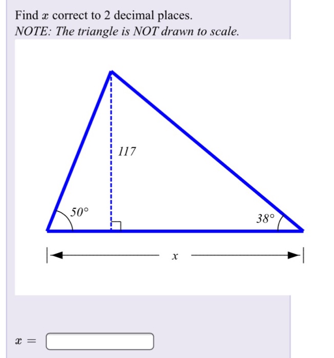 Solved Find X Correct To 2 Decimal Places NOTE The Chegg