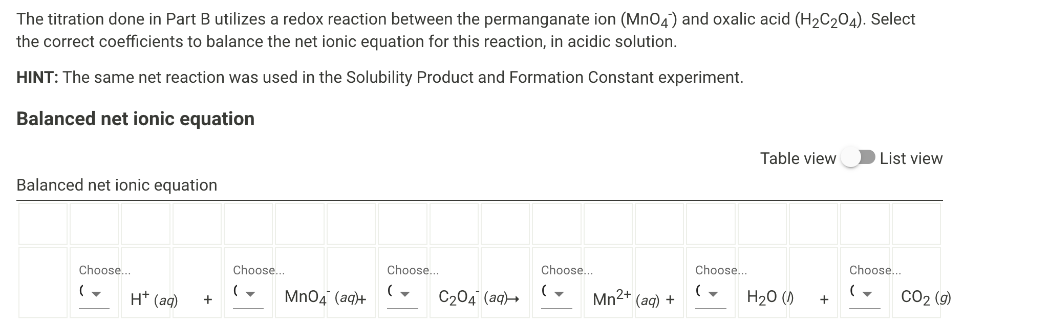 Solved The titration done in Part B utilizes a redox | Chegg.com