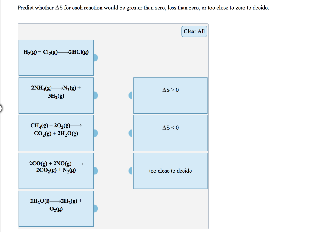 Solved Predict whether AS for each reaction would be greater | Chegg.com