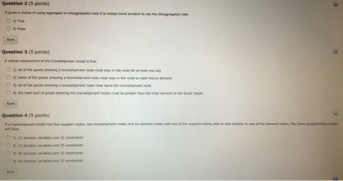 Solved If given a choice using aggregate or disaggregated | Chegg.com