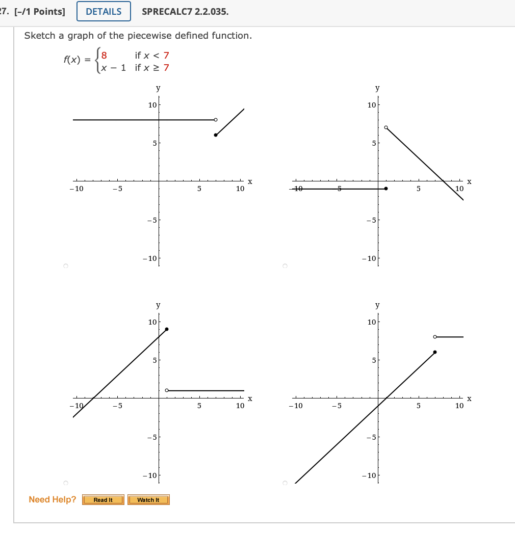 Solved 5. [-/1 Points] DETAILS SPRECALC7 2.2.033. Sketch a | Chegg.com