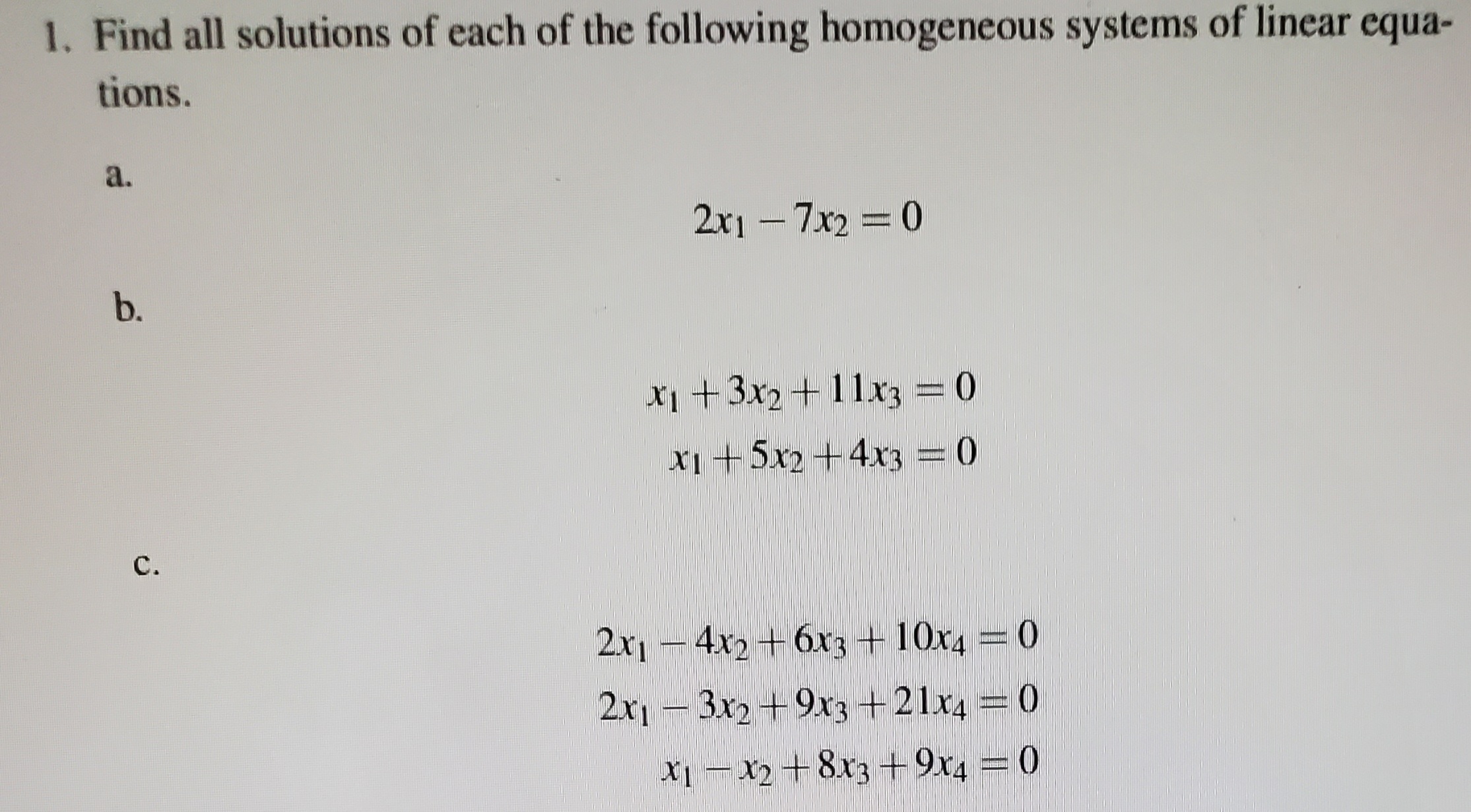 Solved Find all solutions of each of the following | Chegg.com