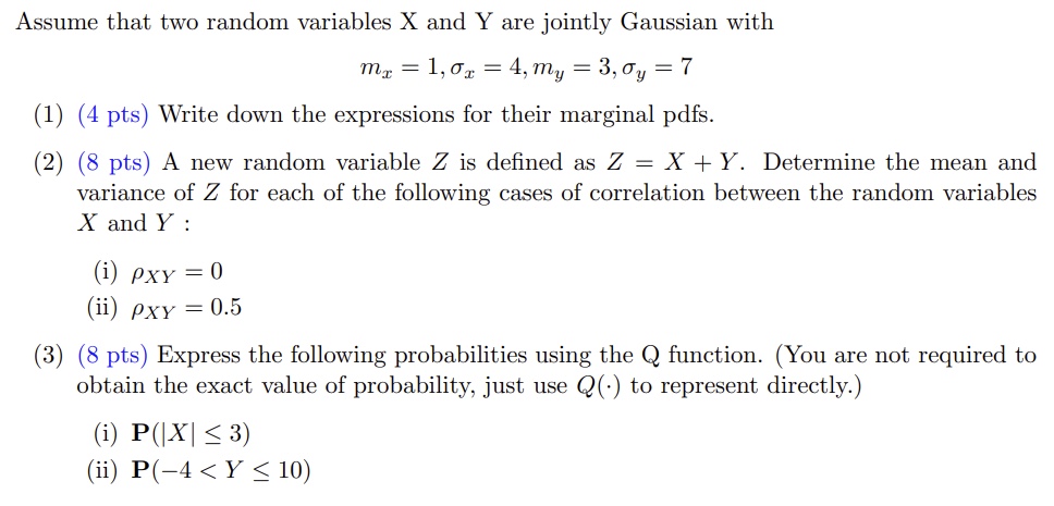 Solved Assume that two random variables X and Y are jointly | Chegg.com