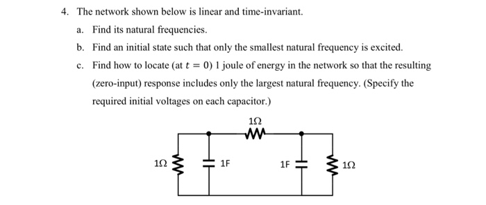 Solved 4. The network shown below is linear and | Chegg.com