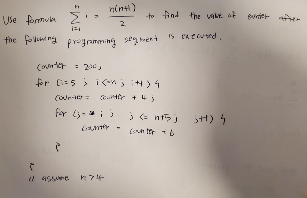 Solved Use formula ∑i=1ni=2n(n+1) to find the value of | Chegg.com