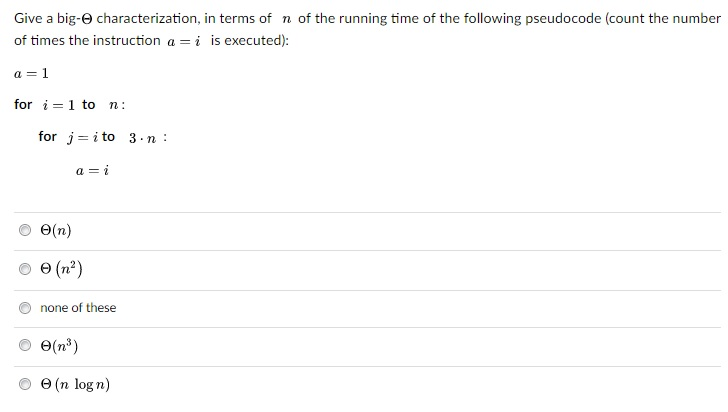 Solved of the following pseudocode (count the number Give a | Chegg.com