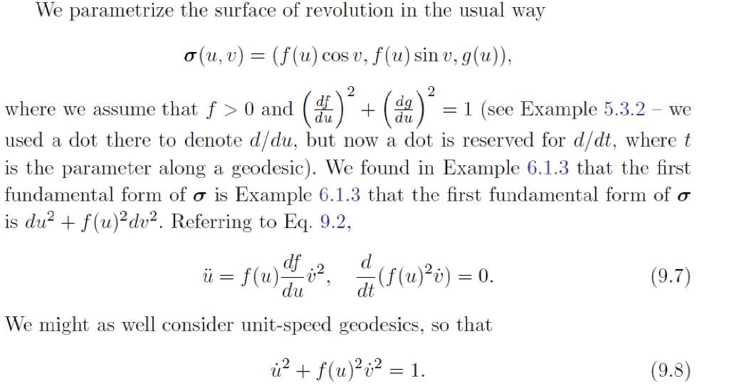 Solved A unit-speed geodesic curve on a surface of | Chegg.com