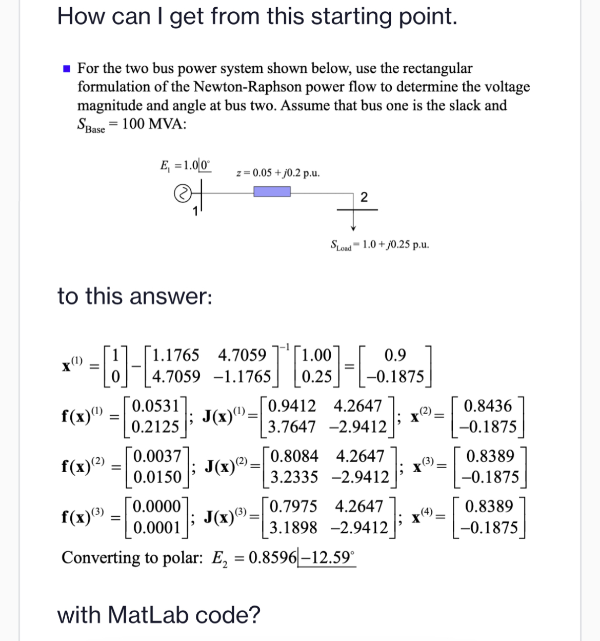 Solved How can I get from this starting point. - For the two | Chegg.com
