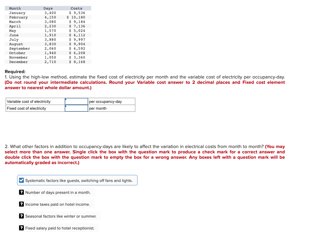 Solved Required: 1. Using the high-low method, estimate the | Chegg.com