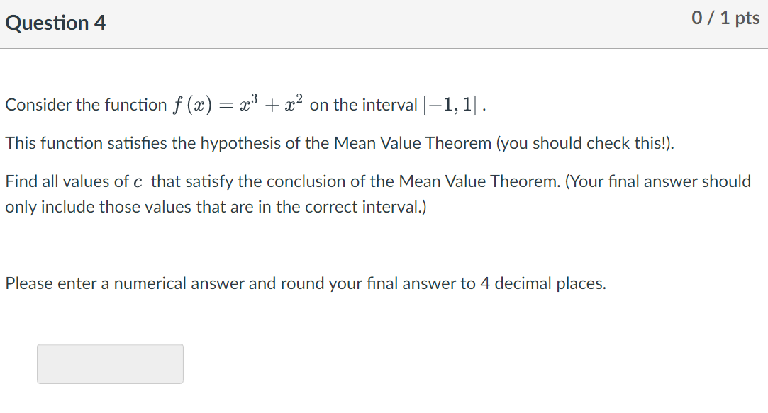 Solved Consider the function f(x)=x3+x2 on the interval | Chegg.com