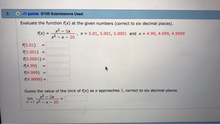 Solved + ㅢ1 points 01100 Submissions Used Evaluate the | Chegg.com