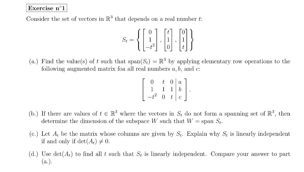 Solved Consider the set of vectors in R3 that depends on a | Chegg.com