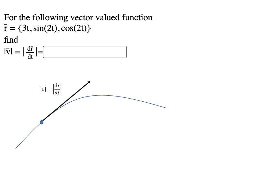Solved = For the following vector valued function r = {3t, | Chegg.com