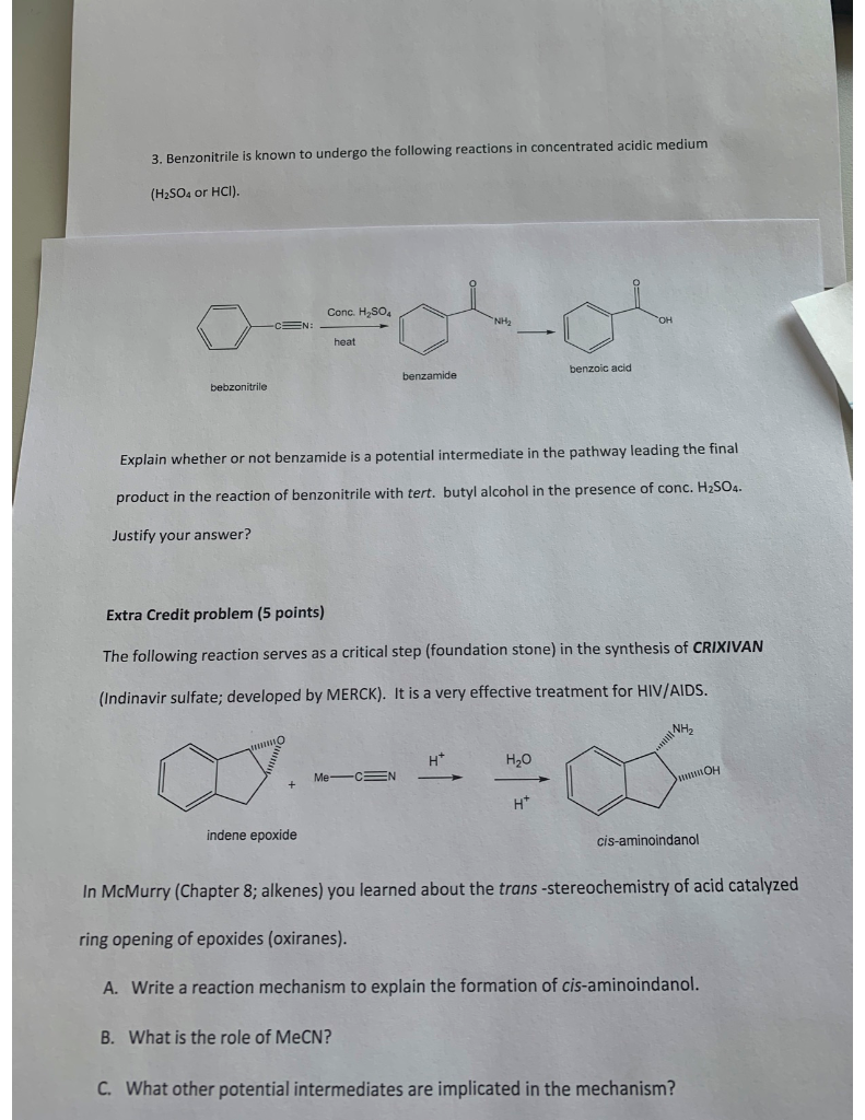 Solved explain whether or not benzamide is a potential | Chegg.com