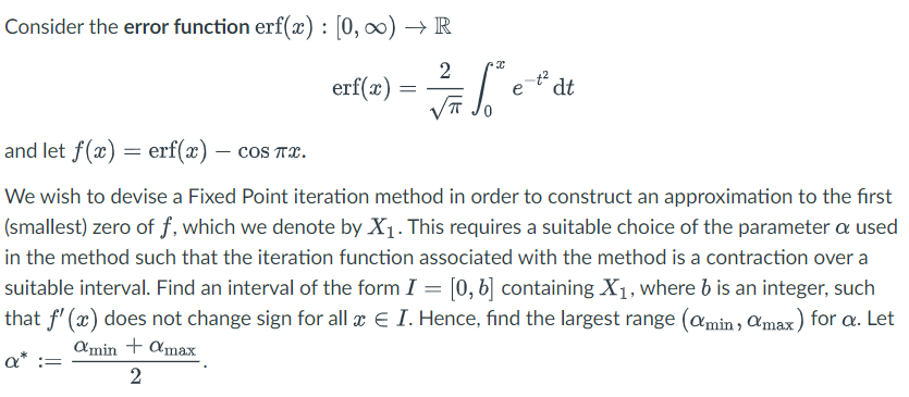 Solved Consider the error function erf(x):[0,∞)→R | Chegg.com