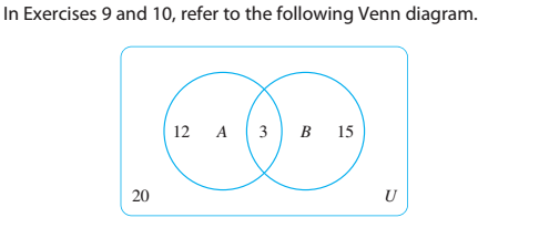 Solved In Exercises 9 and 10, refer to the following Venn | Chegg.com