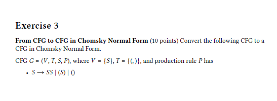 Solved From CFG to CFG in Chomsky Normal Form (10 points) | Chegg.com