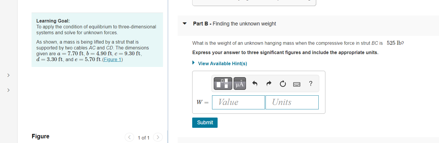 Solved Learning Goal: Part B - Finding the unknown weight To | Chegg.com